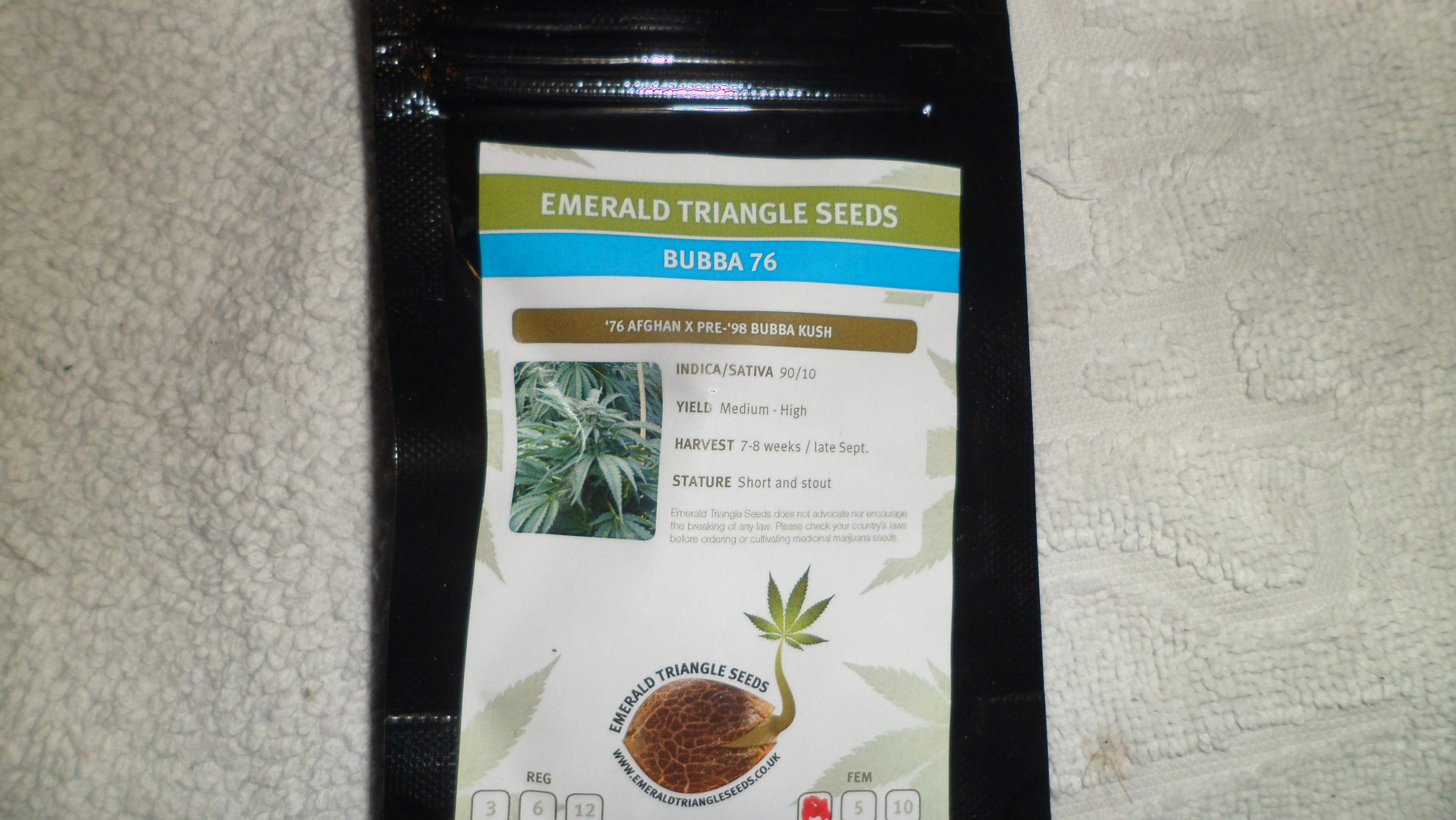 Emerald Triangle Seeds Bubba 76 grow diary (journal) week1 by ...